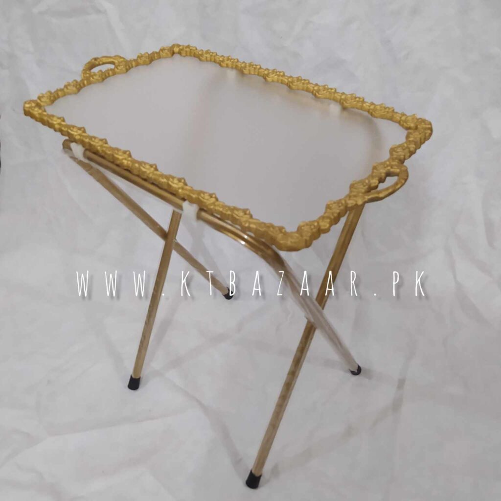 Serving Table with Acrylic Top – KT Bazaar